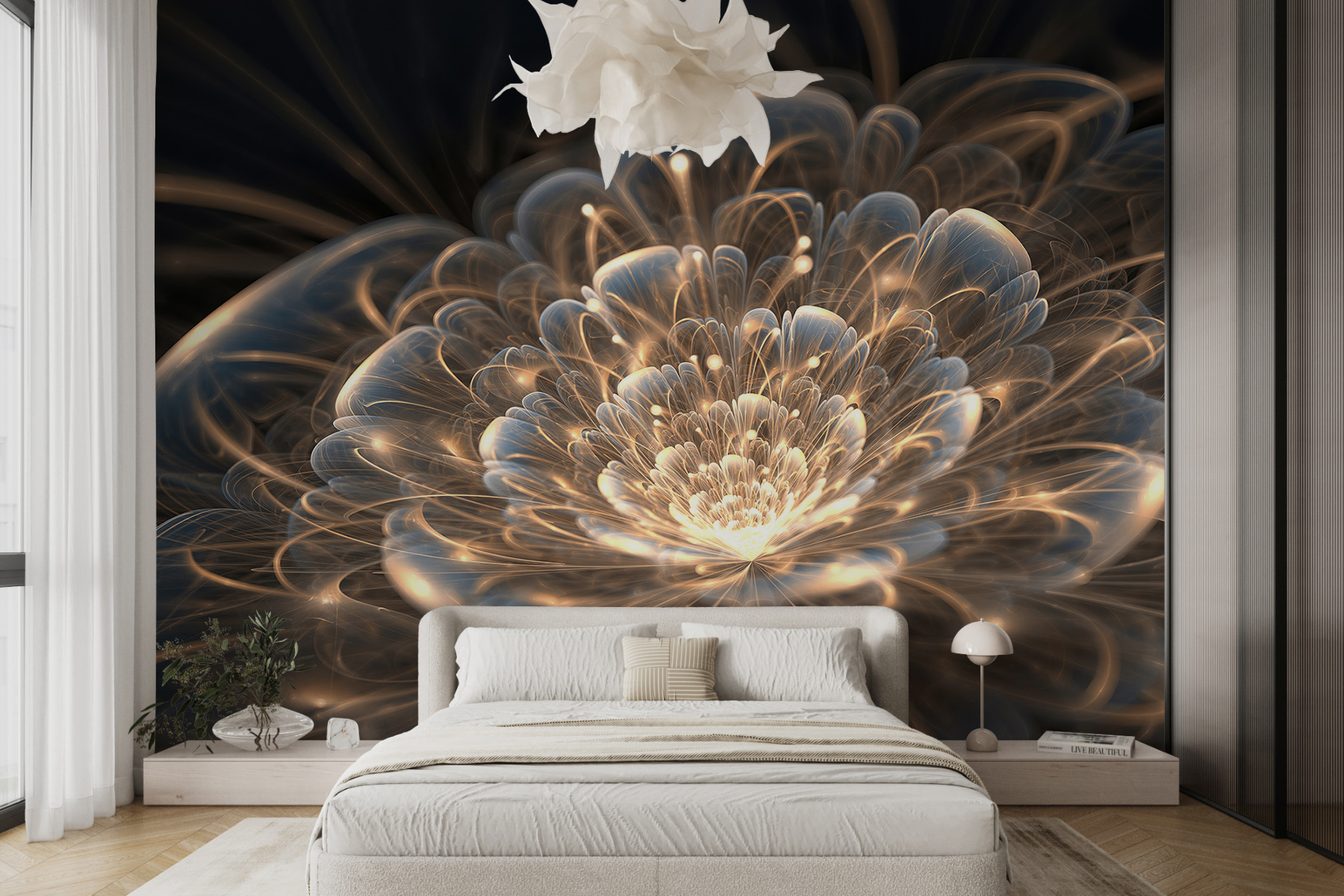 Fotobehang Gouden bloem N° u59705 - Online Shop Uwalls.nl