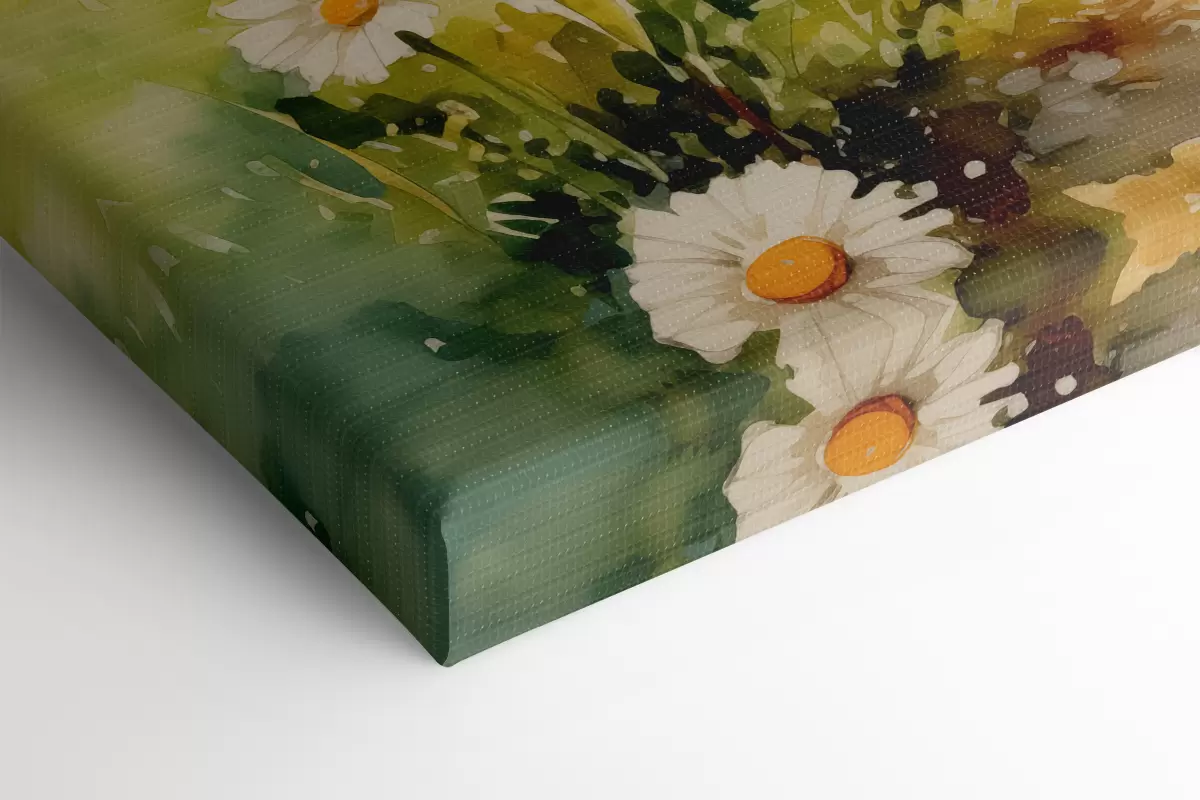 Schilderij op canvas Een jongen met een cowboyhoed met een groene ...